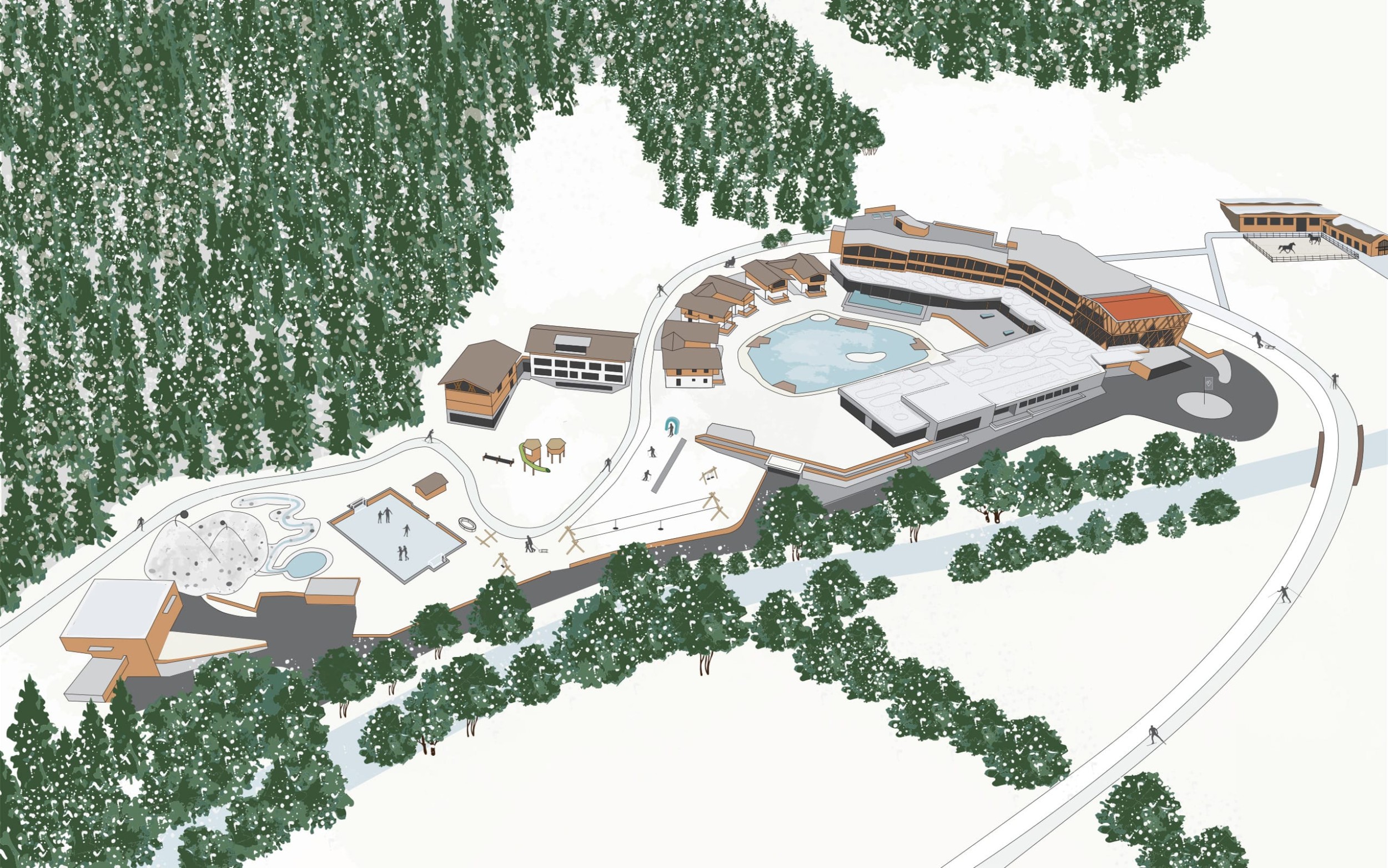 The Feuerstein Family Resort in South Tyrol: resort map